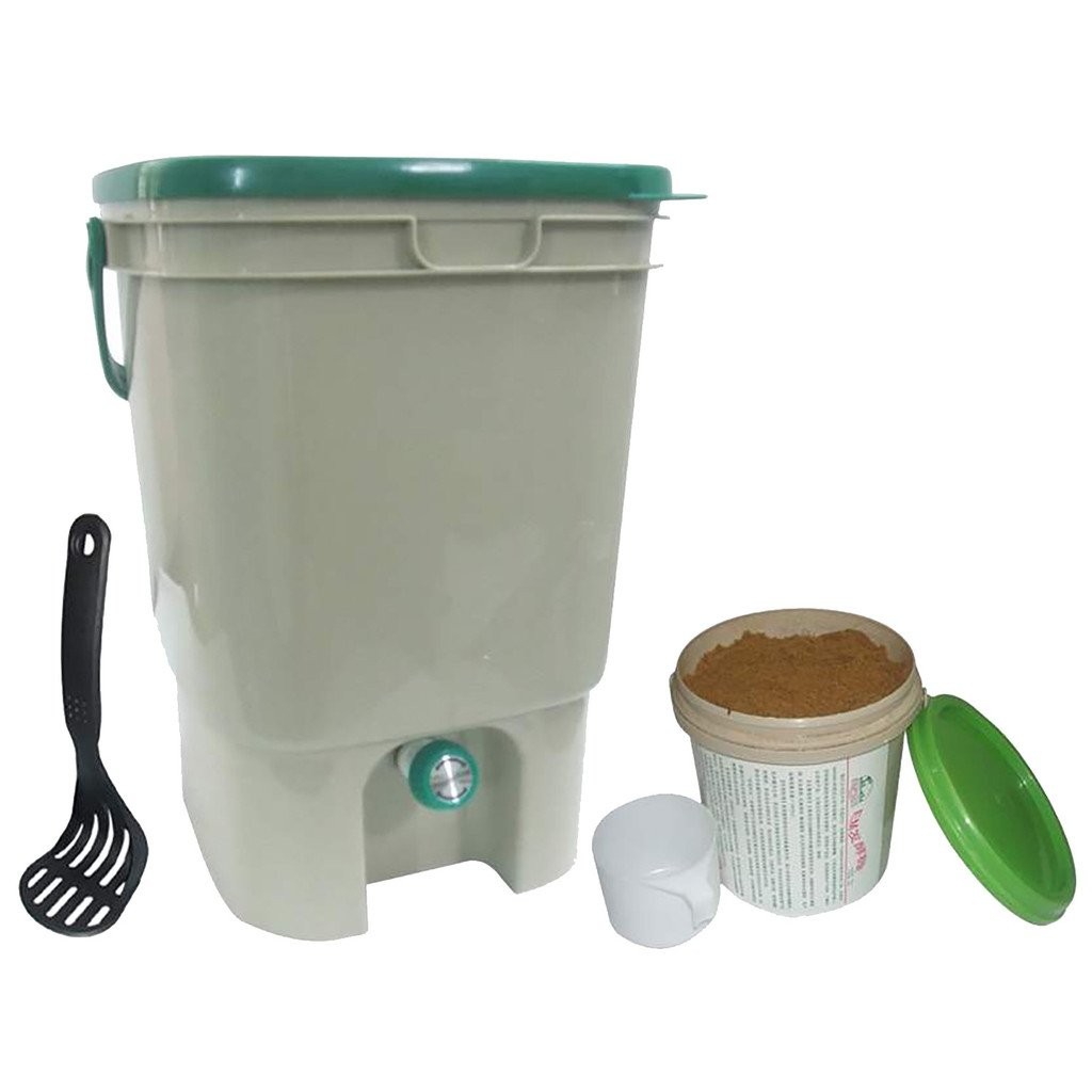 Set Fermentation Wave Kitchen Waste Bin Cassie Use Round Plastic Bin ...