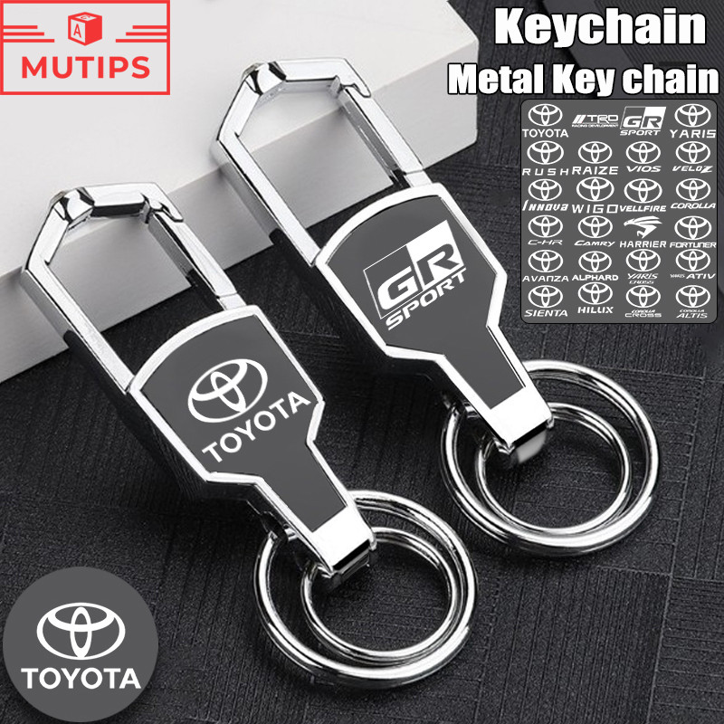 Toyota Keychain Portable Car Key Chain Laser Logo Metal Key Buckle For ...