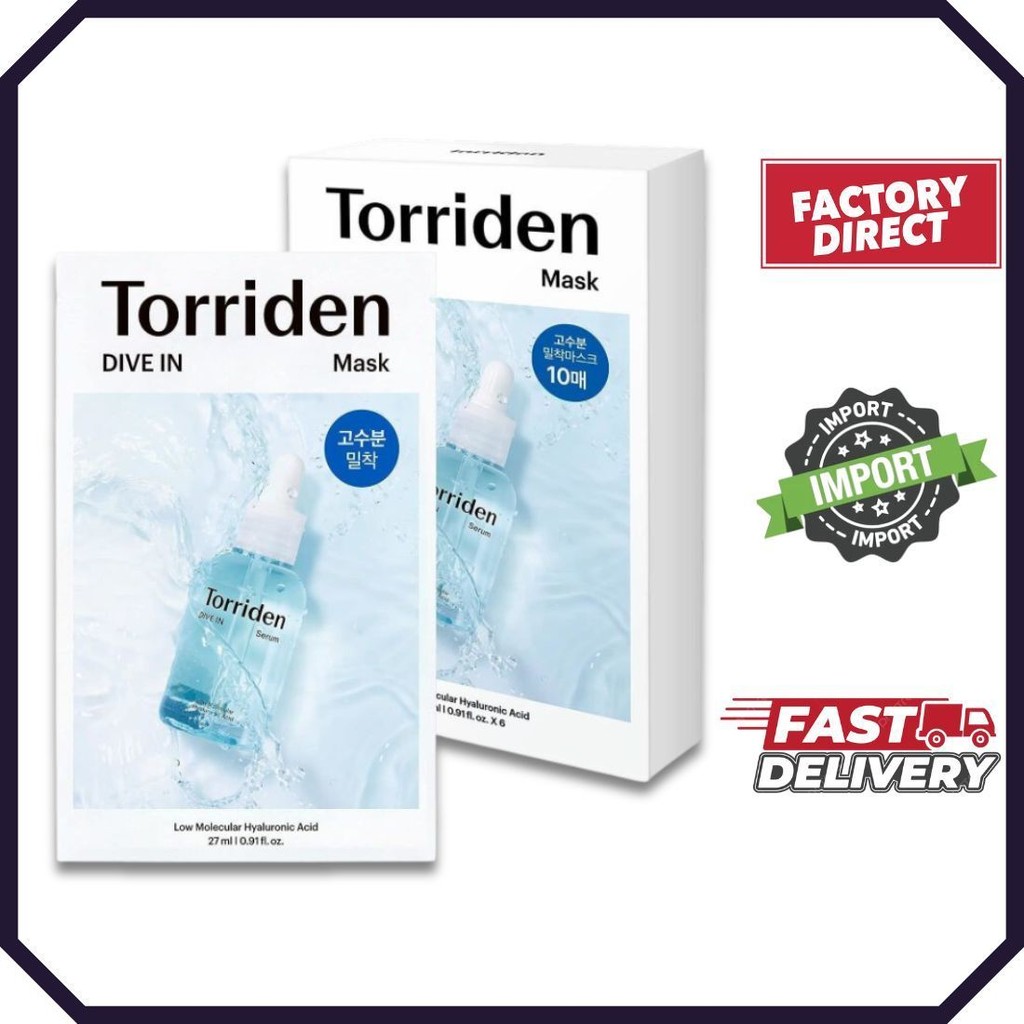 [TORRIDEN] Dive In Low Molecular Hyaluronic Acid Mask Sheet 10ea x 27ml【buy 3 get 1 free ...