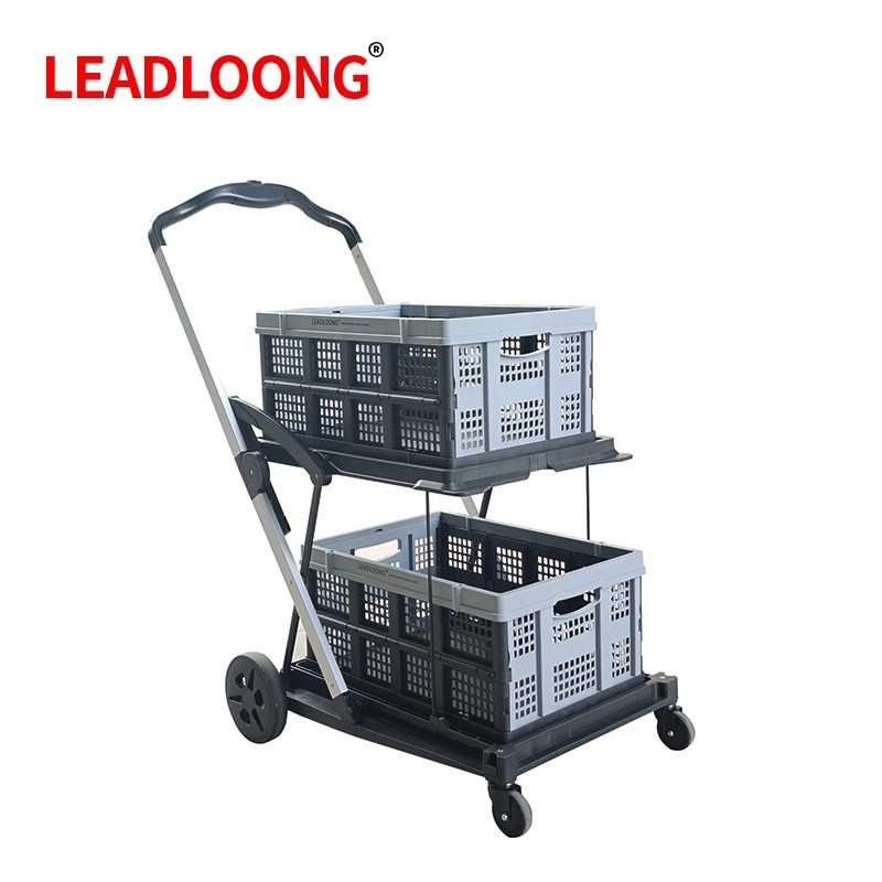 Foldable Shopping Cart, Heavy Duty Utility Cart, Multiple Uses Folding ...