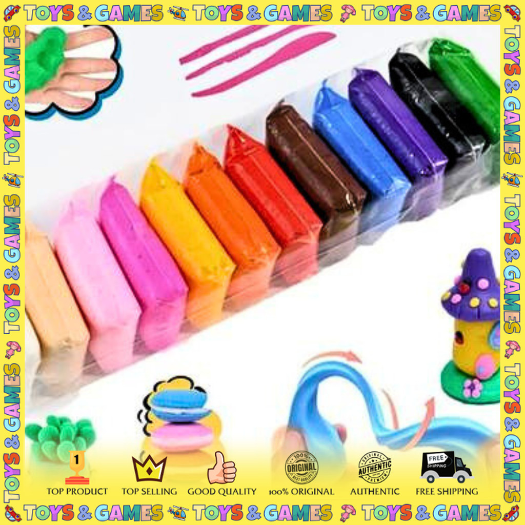 Air Dry Soft Clay 12 / 24 Packs Colourfull Clay Including Mini Tools ...