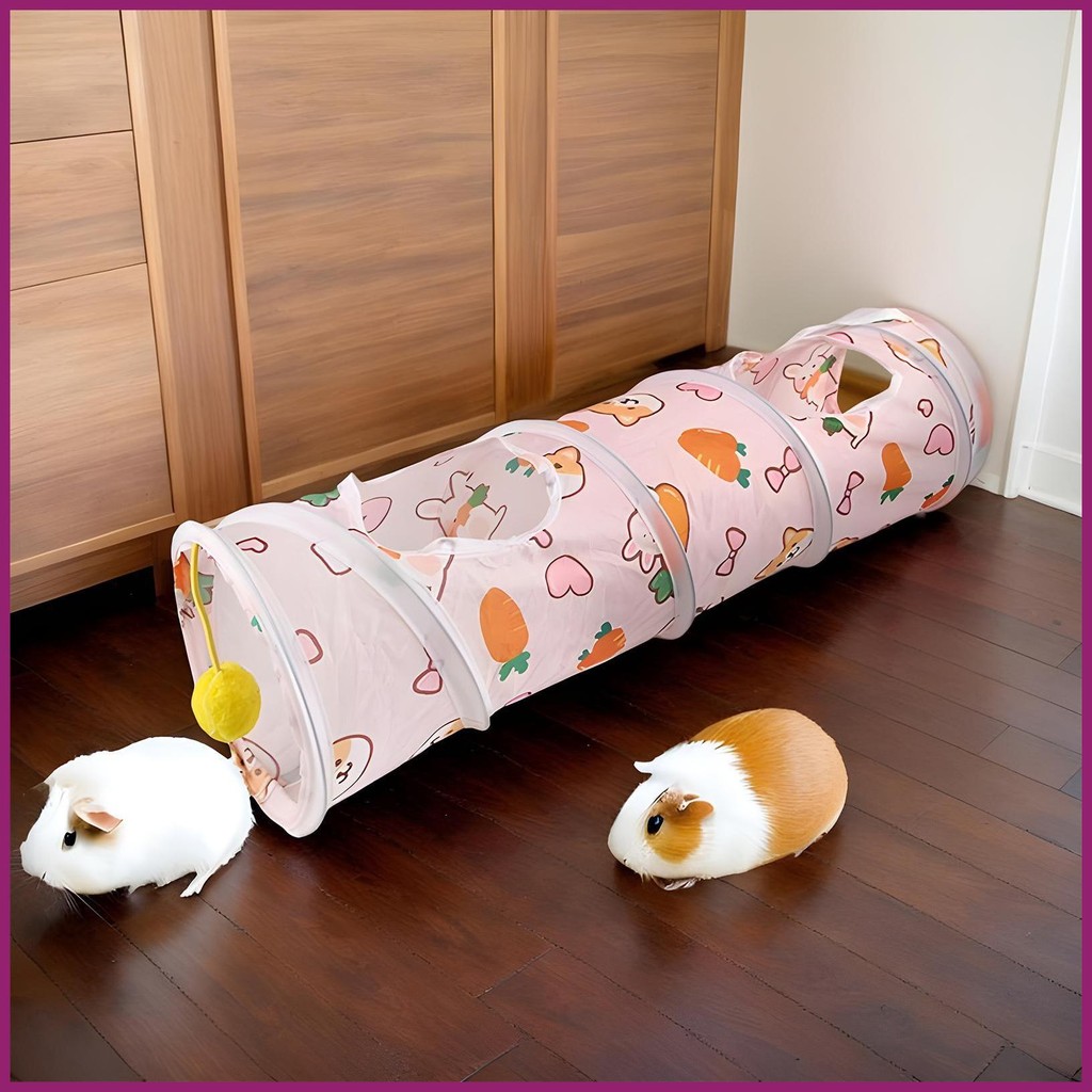 Bunny Tunnels For Rabbits Pet Playing Interactive Tubes Folding Bunny ...