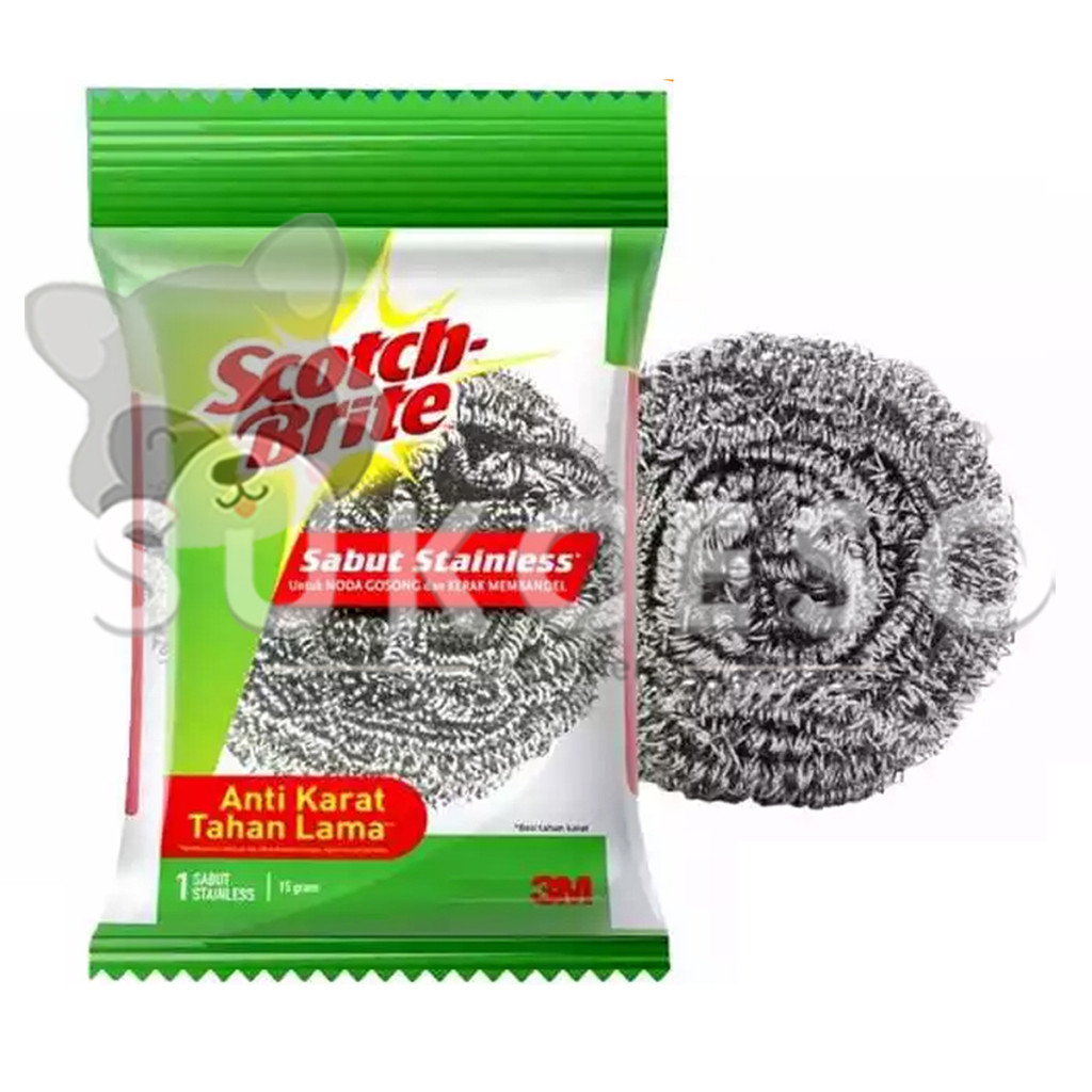 SCOTCH BRITE Stainless Fiber 15g Basic ID-T57N / Pan Cleaning Wire ...