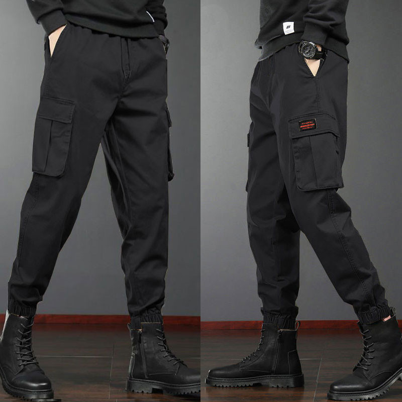 Fashion Cargo Pants Korean Style Long Pants Handsome Men Pants Casual ...