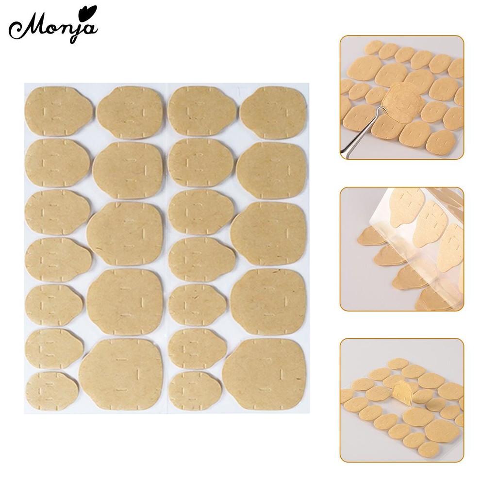 Monja 24Pcs Flase Nail Adhesive Glue Sticker Double Sided Jelly ...