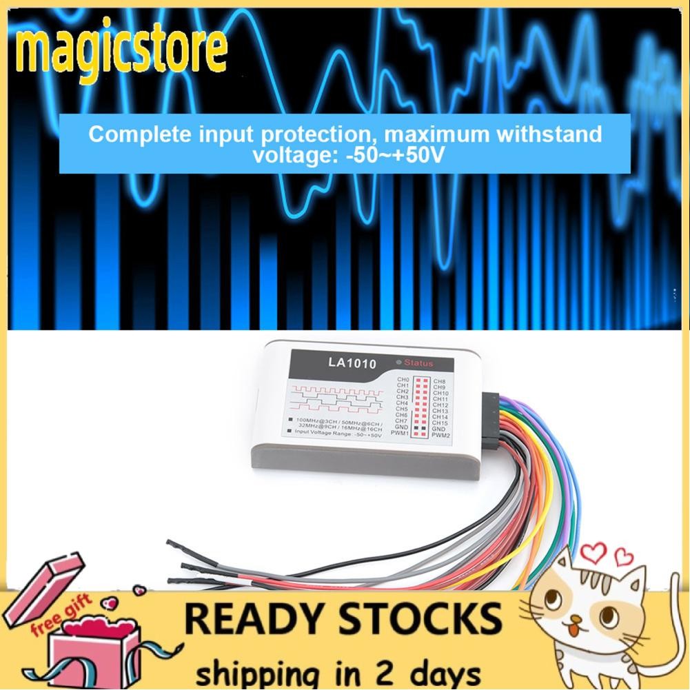 Magicstore 16 Channel Logic Analyzer Digital 100M Sample Rate Channels Threshold PWM Output ...