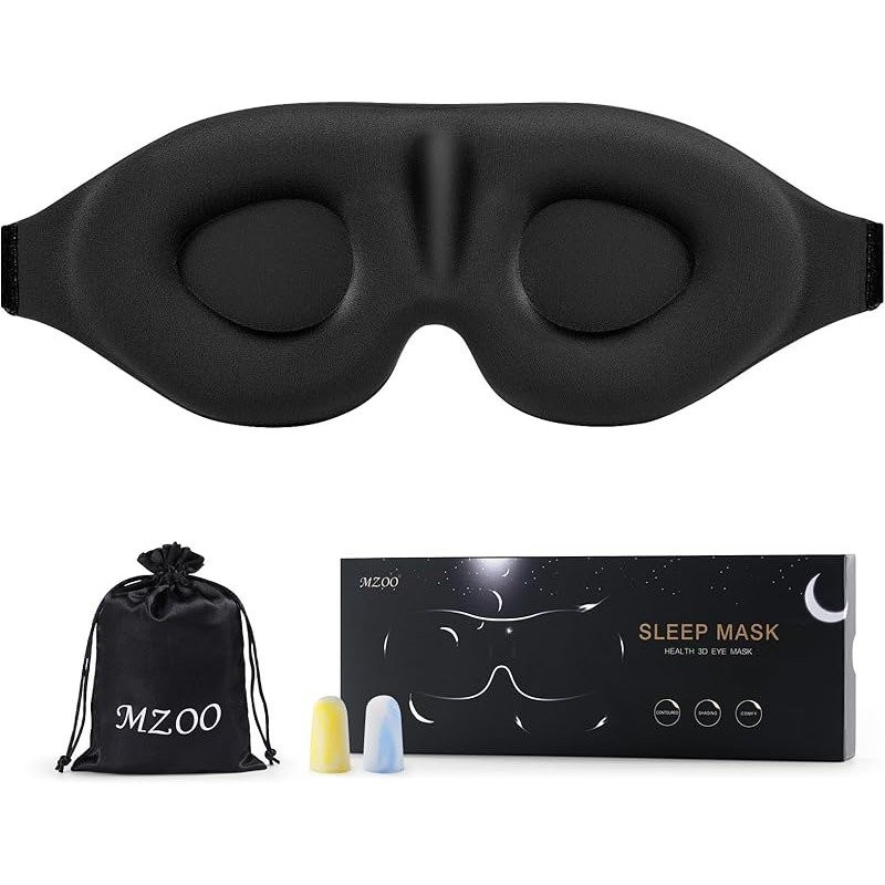 MZOO-3D Contour Neutral Sleep Mask,Concave Sleep Mask,Light Lock,Soft ...