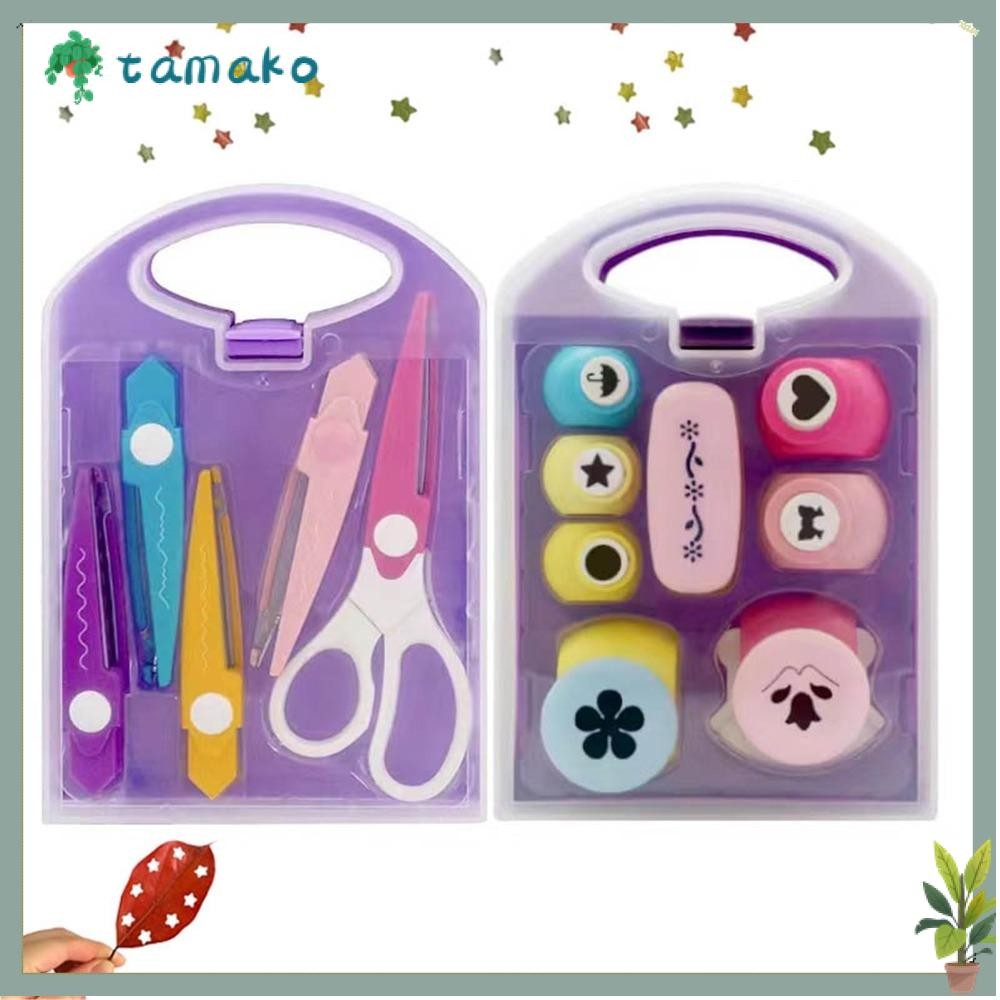 TAMAKO DIY Puncher Craft Set, Manual Plastic Kids Craft Hole Punch ...