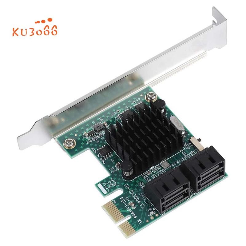 PCIE to SATA Expansion Controller Expansion Card with 4 Ports 6G SATA ...