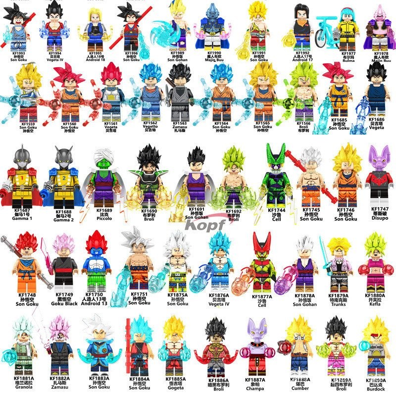 Dragon Ball Building Blocks Son Goku Figures Majin Buu Vegeta Toy Son ...