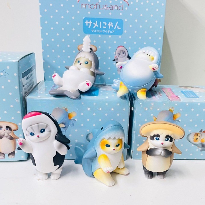 5pcs/6Pcs Mofusand Action Figure Anime Figure Cosplay Model Shark Cat ...