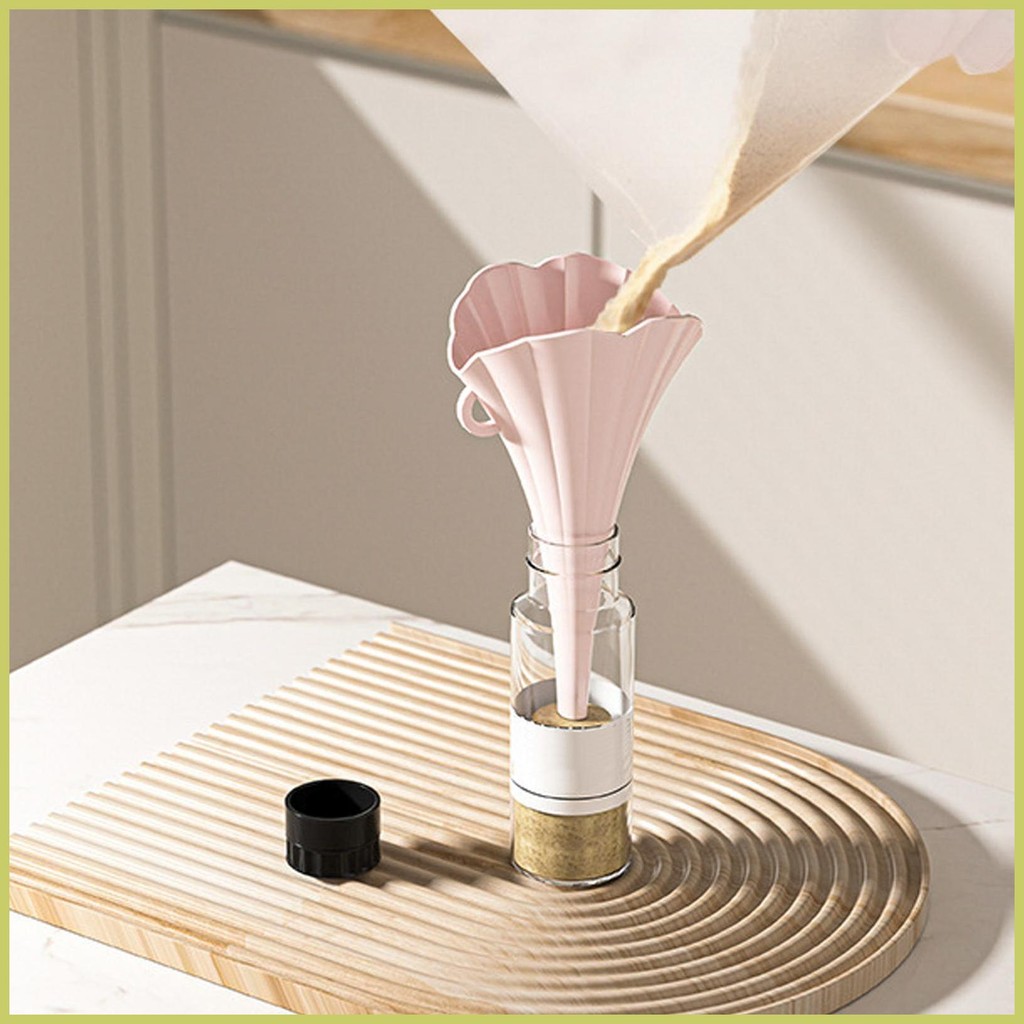 Cooking Funnel Foldable Fan Shape Canning Funnels Wide Mouth Mason Jar ...