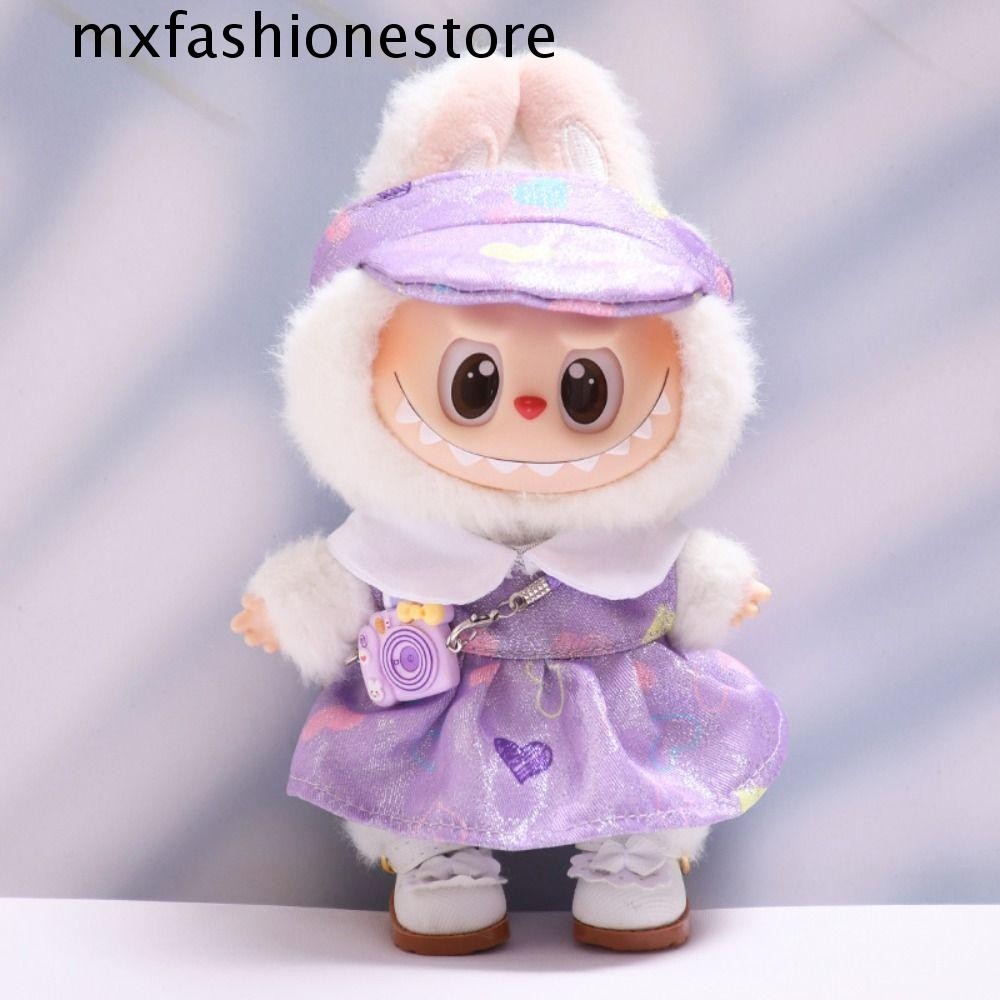 MXFASHIONE Labubu Doll's Dress Set, Handmade Sun Hat Sitting Labubu ...