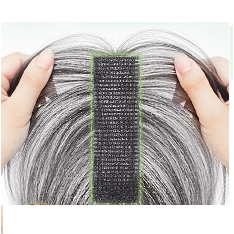 Parting Line Sticker Touch Fastener, 100% Human Hair Hairline Topper ...