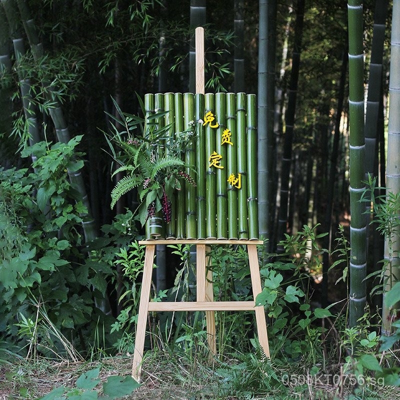 Birthday Welcome Sign Bamboo Stand Bamboo Tube Creative Wedding ...