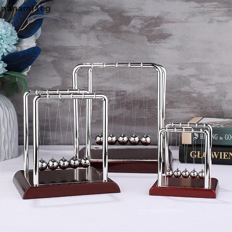 New Metal Newton Pendulum Newton Cradle Balance Steel Balls Pendulum ...