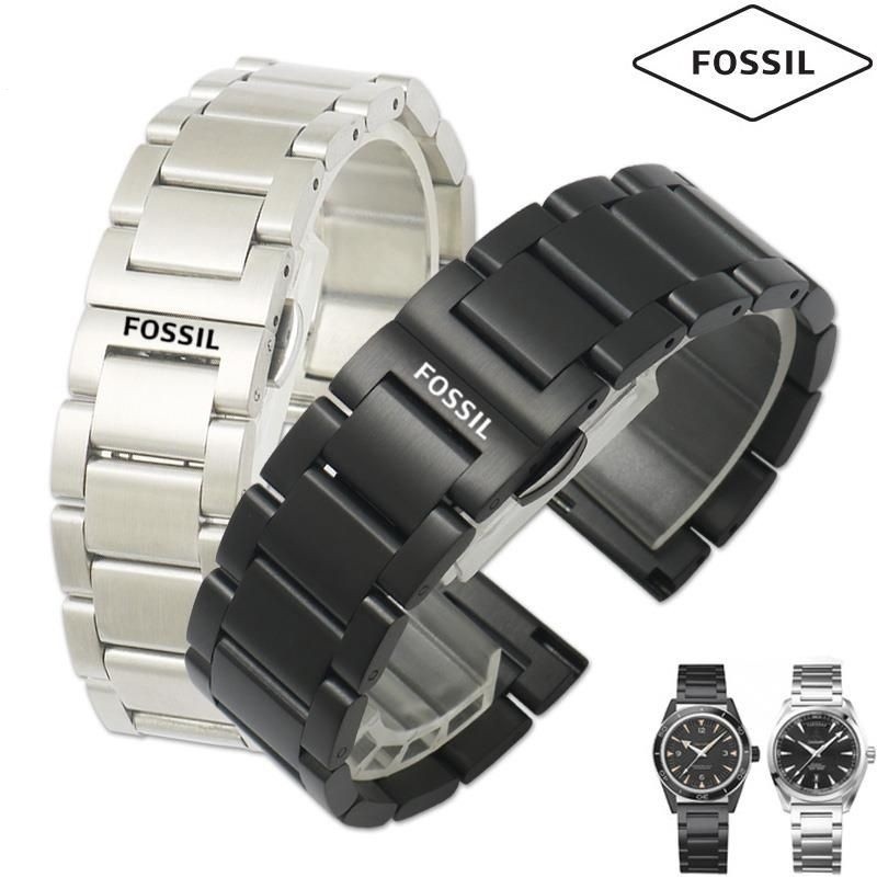 Fossil/fossil Watch Strap Steel Band Butterfly Buckle Bracelet 18mm ...