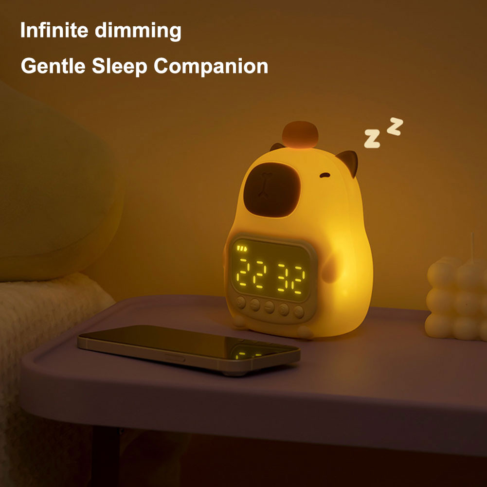 Cute Capybara Night Light Animal Pat Control Light Capybara Dimmable ...