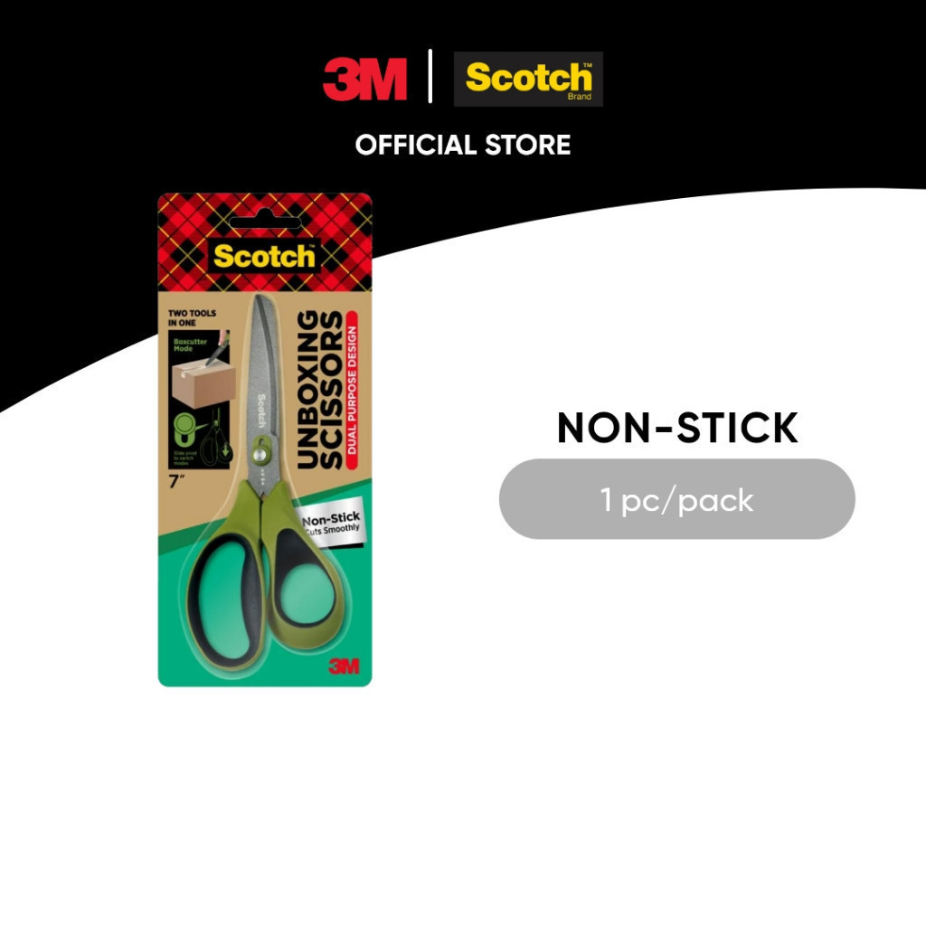 3M™ Scotch™ Unboxing Scissors Dual Purpose Design, Non-Stick/ Stainless ...