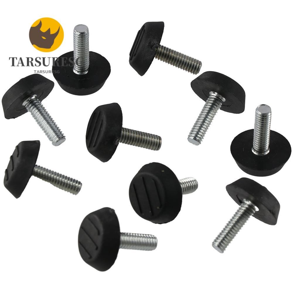 TARSURESG 10 Pcs Glide Furniture Leveling Feet, M6 Thread Black ...
