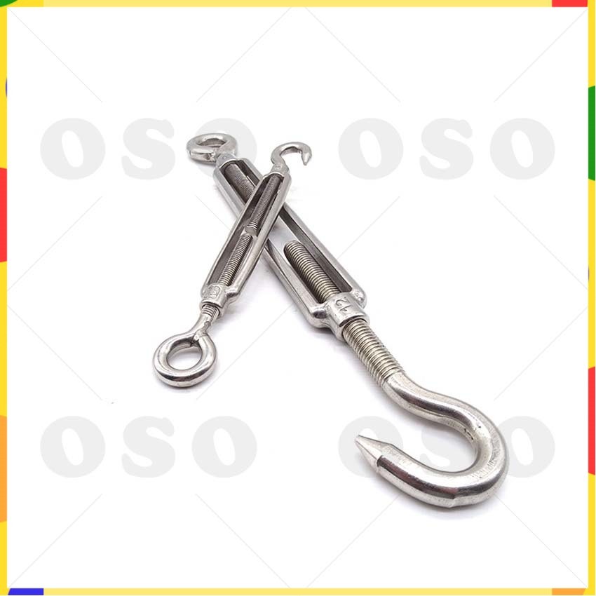 M4 M6 M8 304 Stainless Steel Hook And Eye Turnbuckle Durable Heavy Duty ...