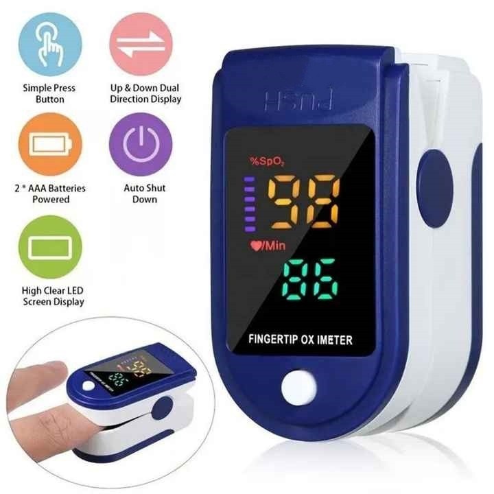 Oximeter Portable Fingertip Pulse Blood Oxygen Saturation Testing SpO2 ...