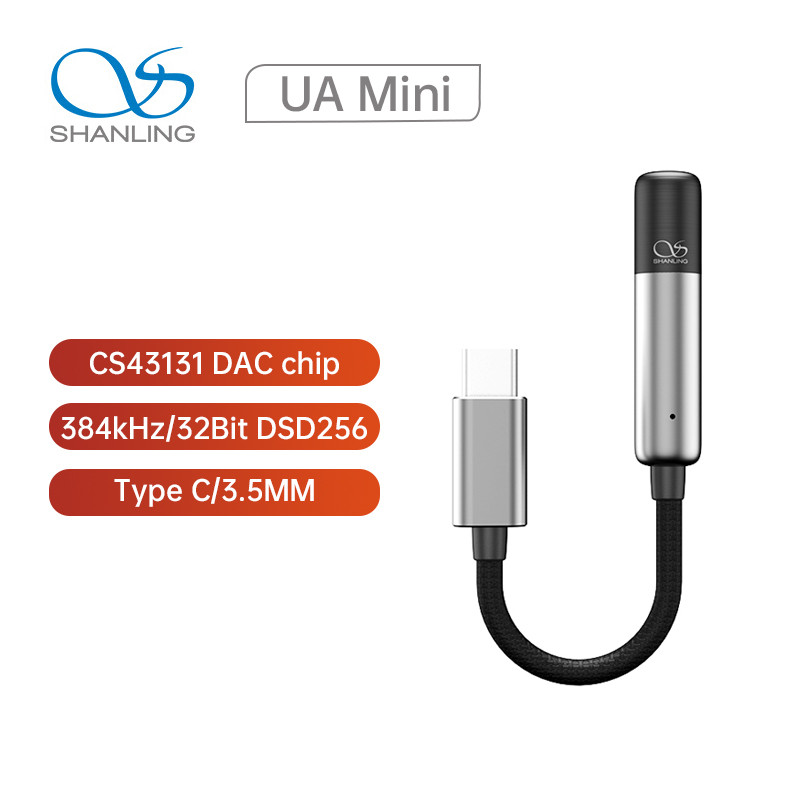 SHANLING UA Mini USB DAC AMP Headphone Amplifier USB Dongle Type-C To 3 ...