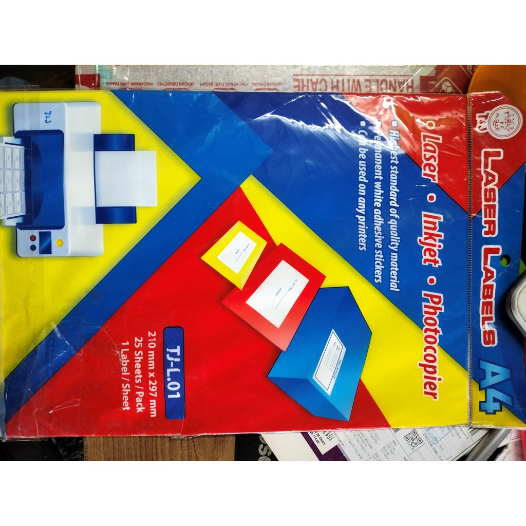 MESIN A4 size tom and jerry laser label sticker paper contains 25 ...