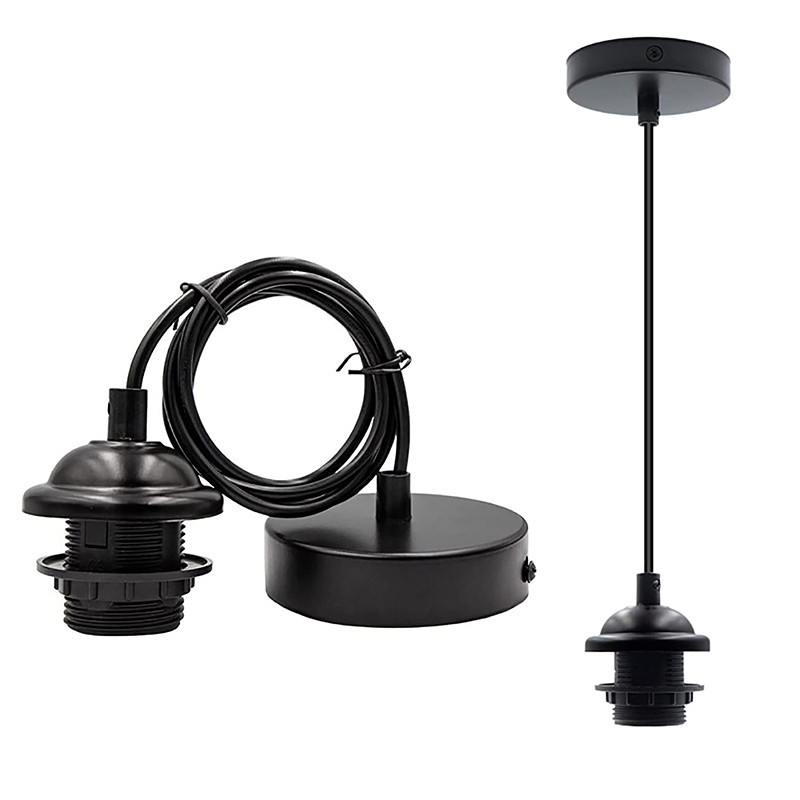 [Bec] Vintage Edison Lamp E27 Screw Base Hanging Pendant Light Fixture ...