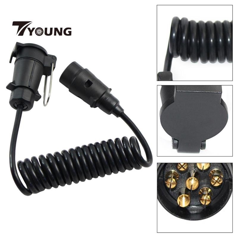 [Available] 7 Pin Trailer Extension Cable Trailer Tow Wiring Plug ...