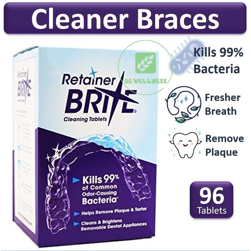 Retainer Brite 96 Cleaning Tablets 3 Month Supply Kill Bacteria Fresh ...