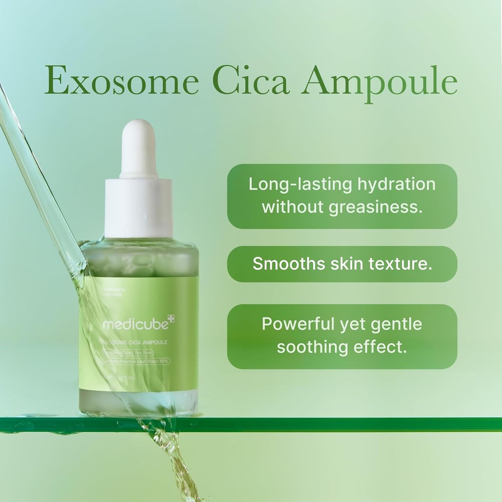 Medicube Exosome Cica Repair Serum | Centella + Tea Tree for Sensitive ...
