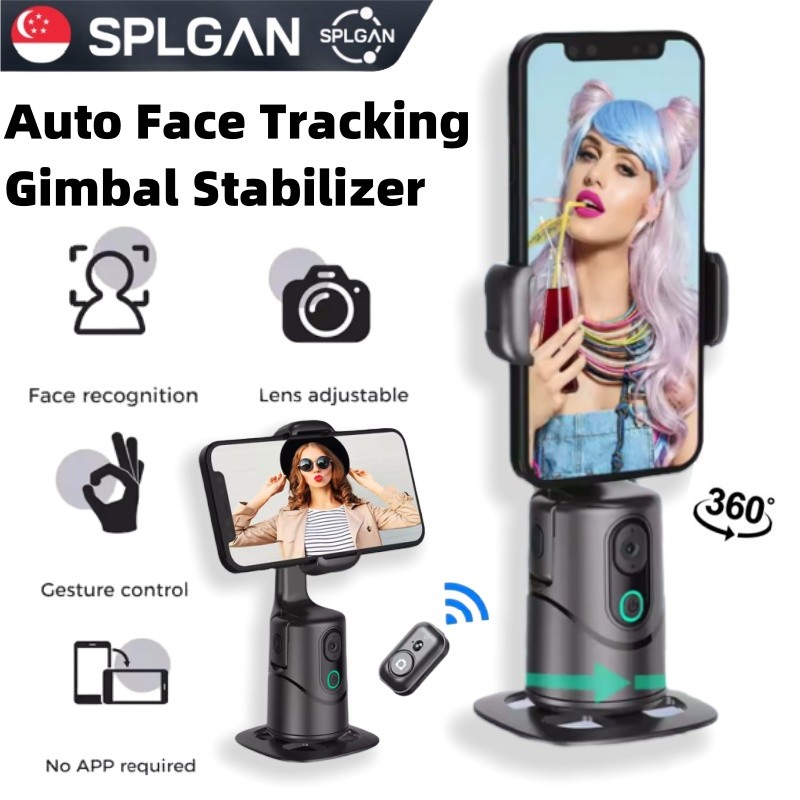 【SPLGAN】Auto Face Tracking Gimbal Stabilizer 360° Rotation Smart ...