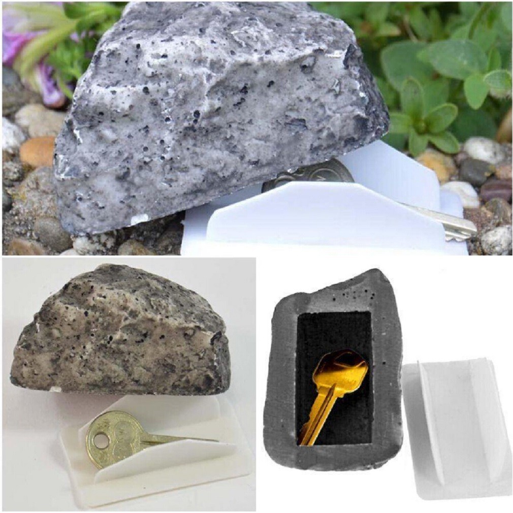 2026 Creative Fake Rock Stone Key Box Fake Stone Hide A Spare Key ...