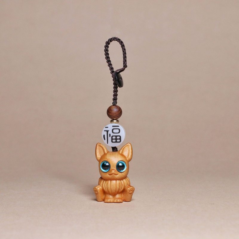 Yabo Wood Carving Pokémon Pokémon Eevee Car Key Pendant Pokemon ...