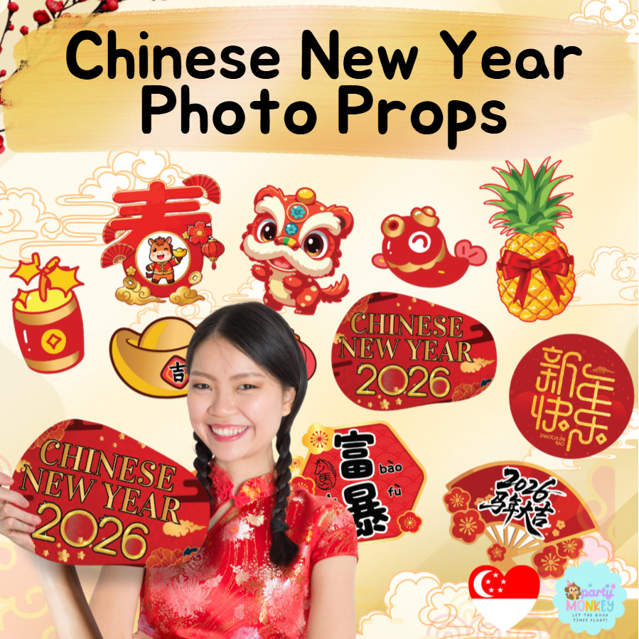 PartyMonkey Photo Props Chinese New Year 2026 Horse Year Decoration ...