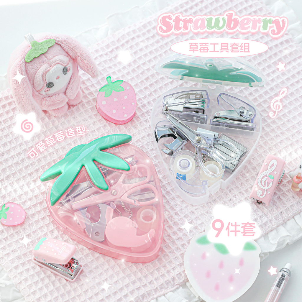 Mr. Paper Hand Tool set Cute Strawberry Mini 10 hole punch needle ...