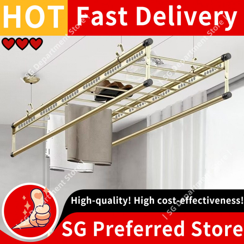 Balcony Lifting Clothes Hanger / drying rack / hanger dryer pole type ...