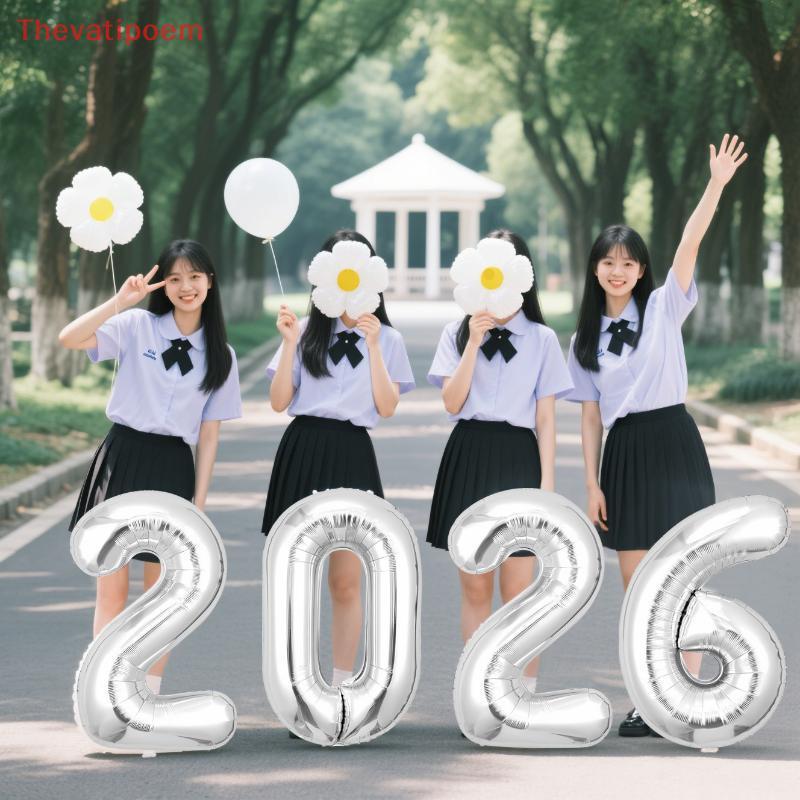 [Thevatipoem] 2026 Number Foil Balloons Happy New Year Eve Party ...