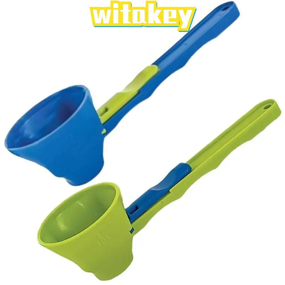 WITAKEY Sliding Scoop Funnel, 2 in 1 Sliding Design Plastic Coffee ...