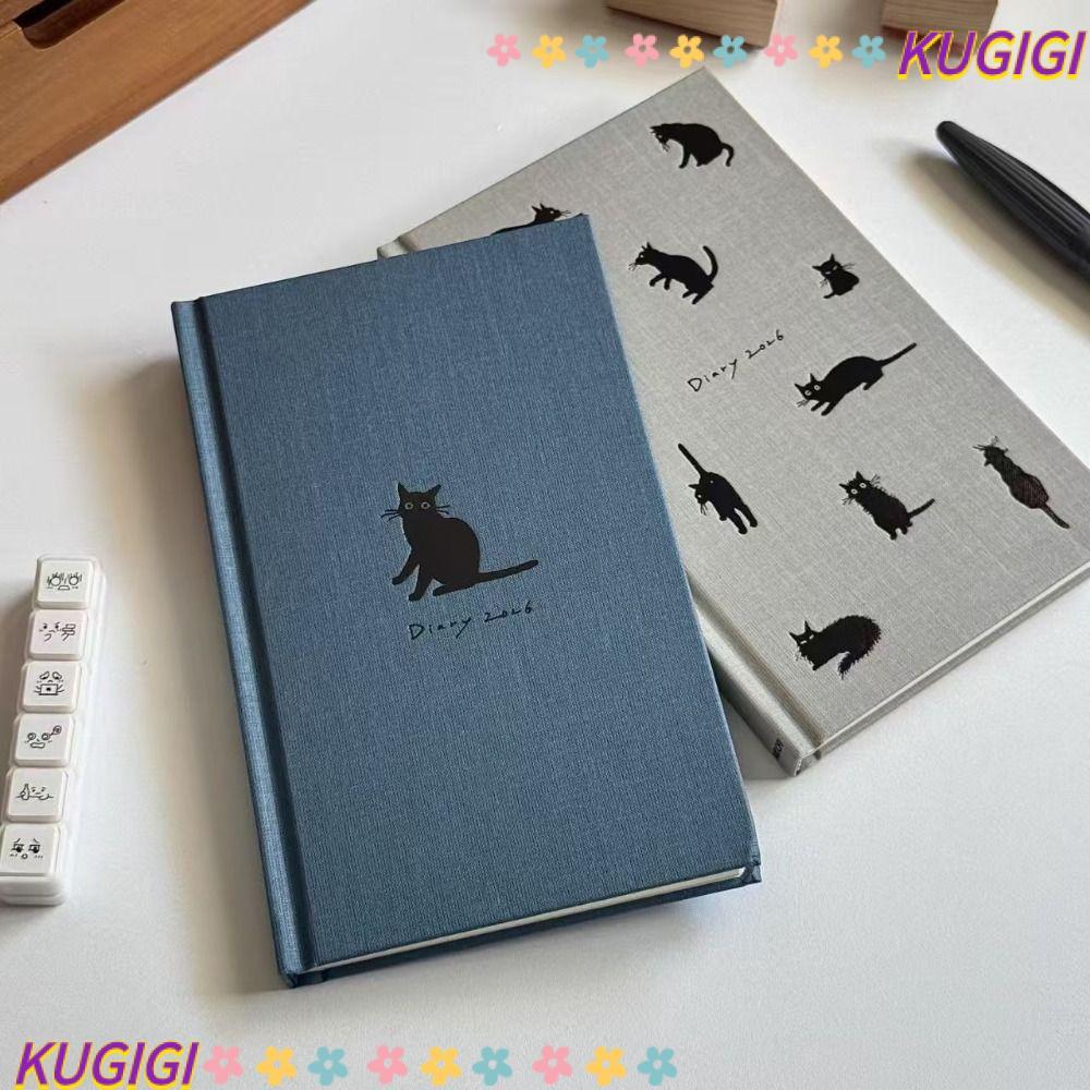 KUGIGI B5 Notebook, Kitten Illustration Hard Shell 2026 Schedule Book ...