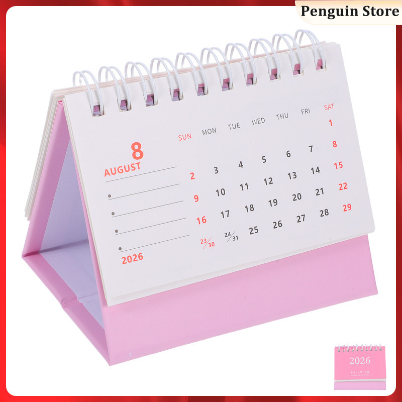 Mini Desk Calendar Table 2026 Standing Small Desk Calendar Monthly ...