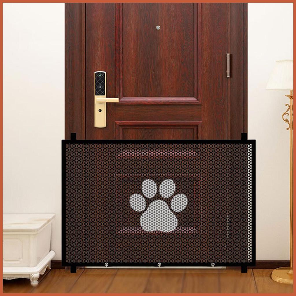 Mesh Pet Gate Retractable Safety Gate Breathable Pet Fence Detachable ...