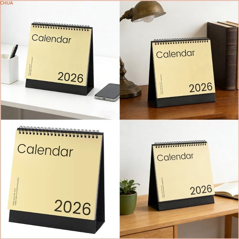 Chua 2026 Desktop Monthly Calendar Twin-Coil Binding Academic Calendar ...