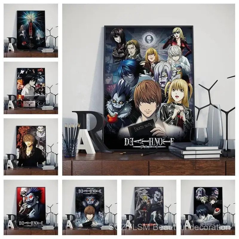 Death Note Anime Canvas Print HighQuality Wall Art Poster for Living ...