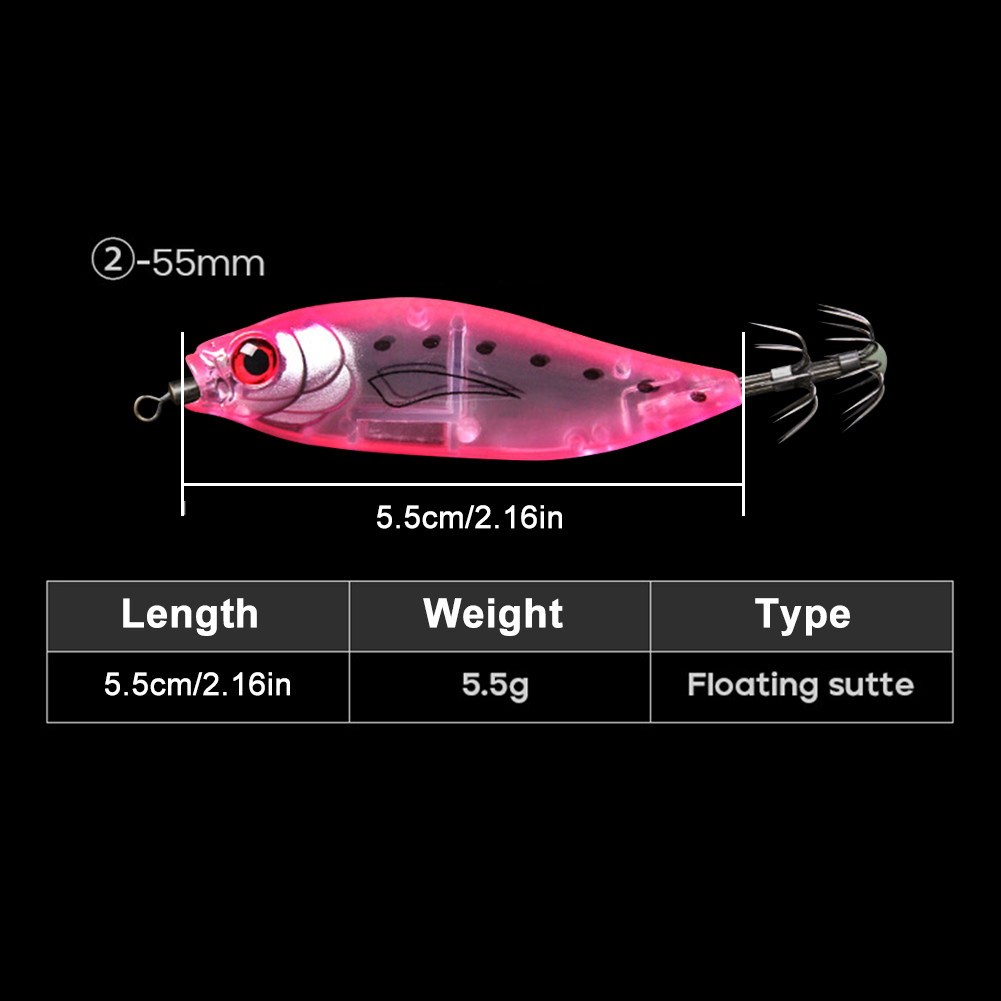 Squid Bait UV Squid Jig Artificial Bait Sea Fishing Lure Fishing Bait ...