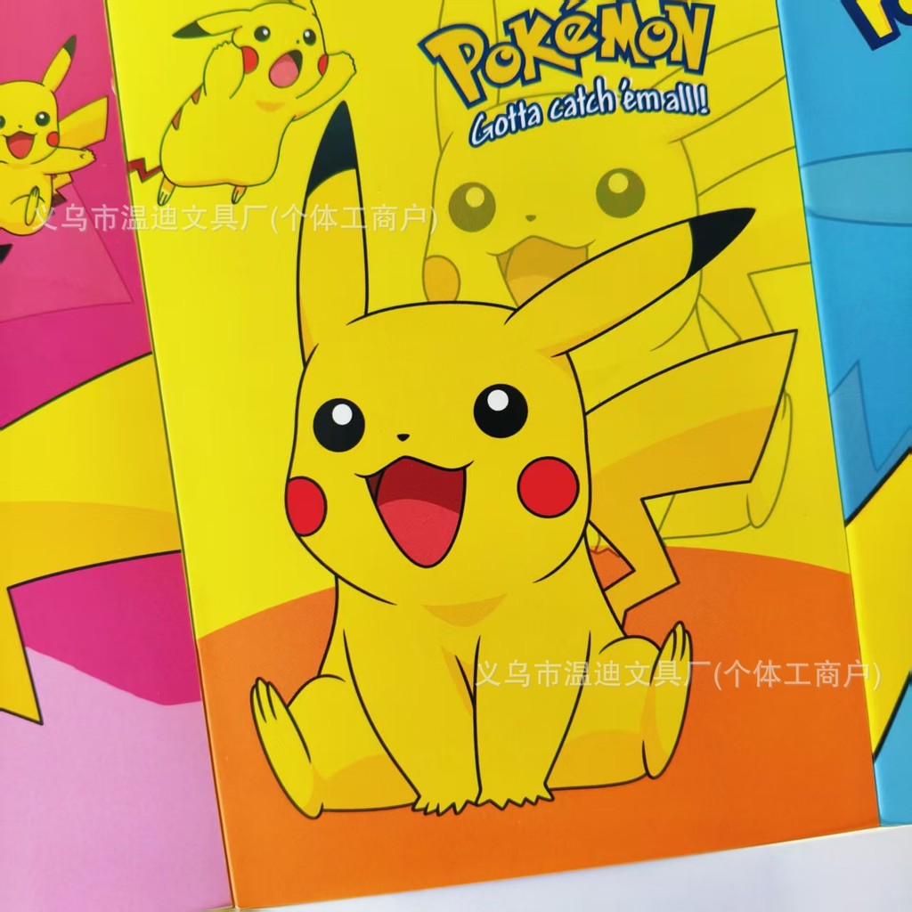 pokemon Pikachu Cute Workbook Cartoon a5Car Line Notebook Horizontal ...