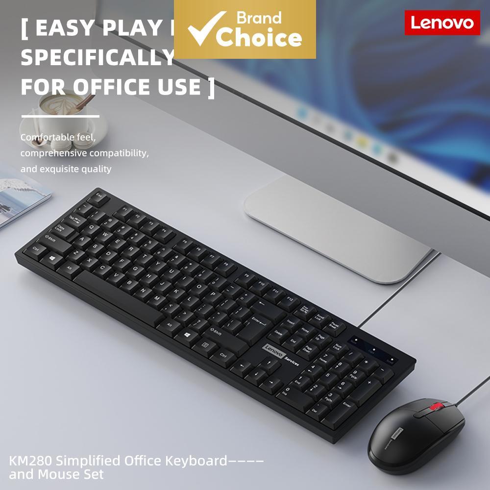 Lenovo KM280 Simplified Office Keyboard And Mouse Set - Wireless Dual ...