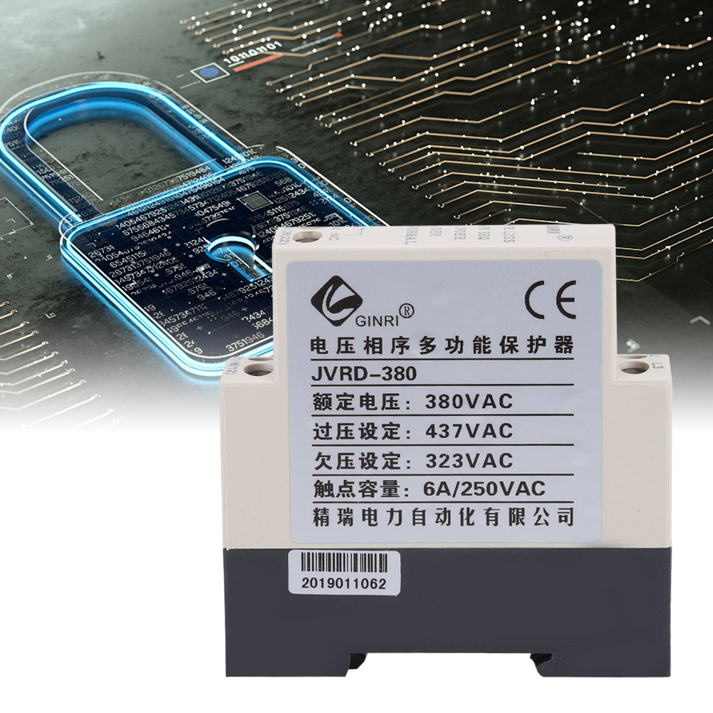 JVRD-380 Phase Sequence Protection Relay Monitoring Voltage Control ...