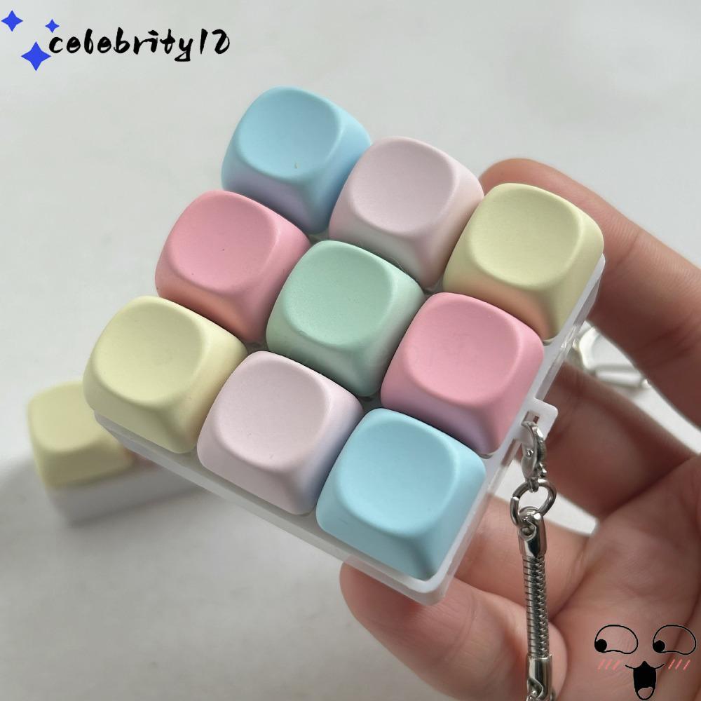 CELEBRITY12 Finger Keyboard, Keycap Key Button Fidget Keychain, Stress ...